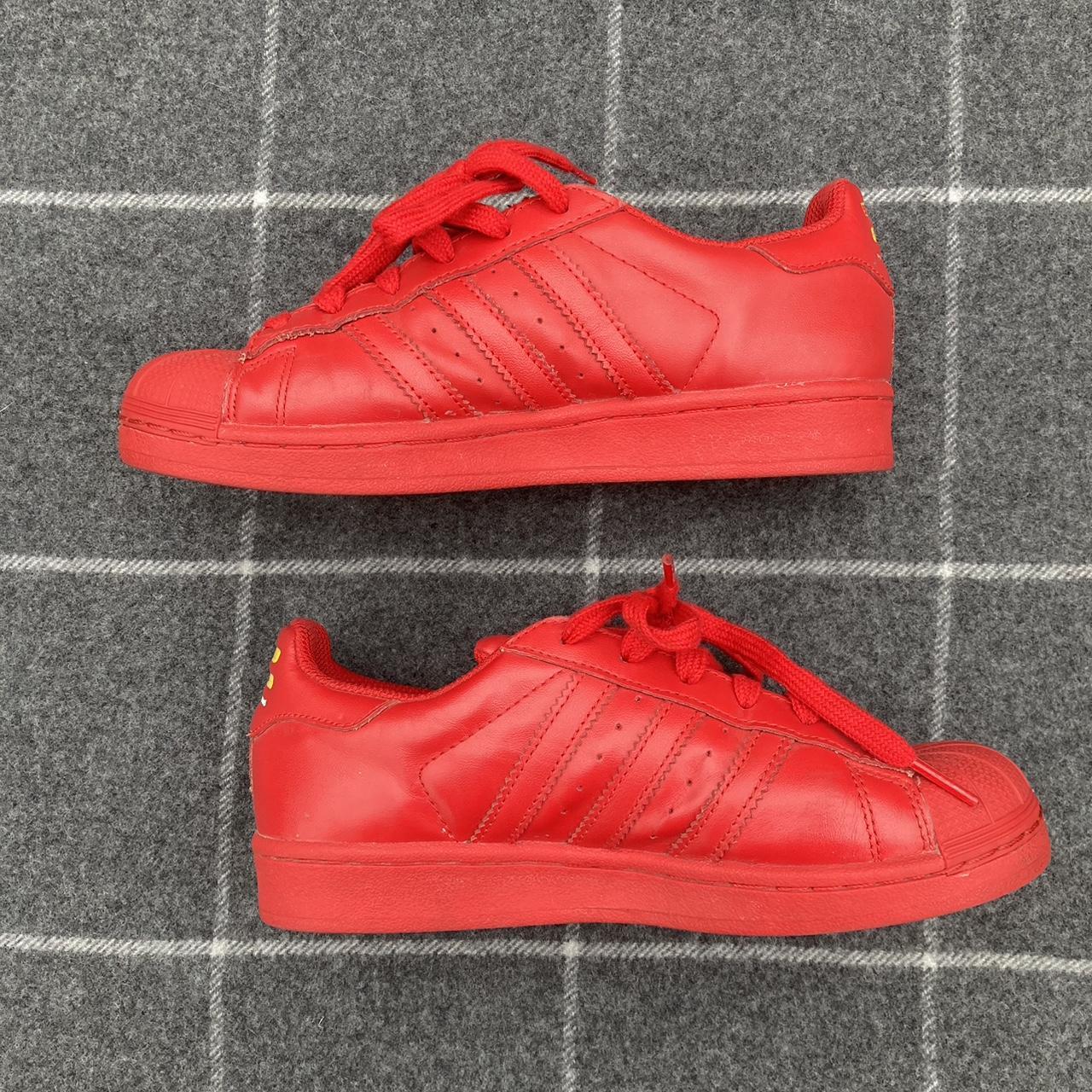 Adidas Women's Red Trainers | Depop