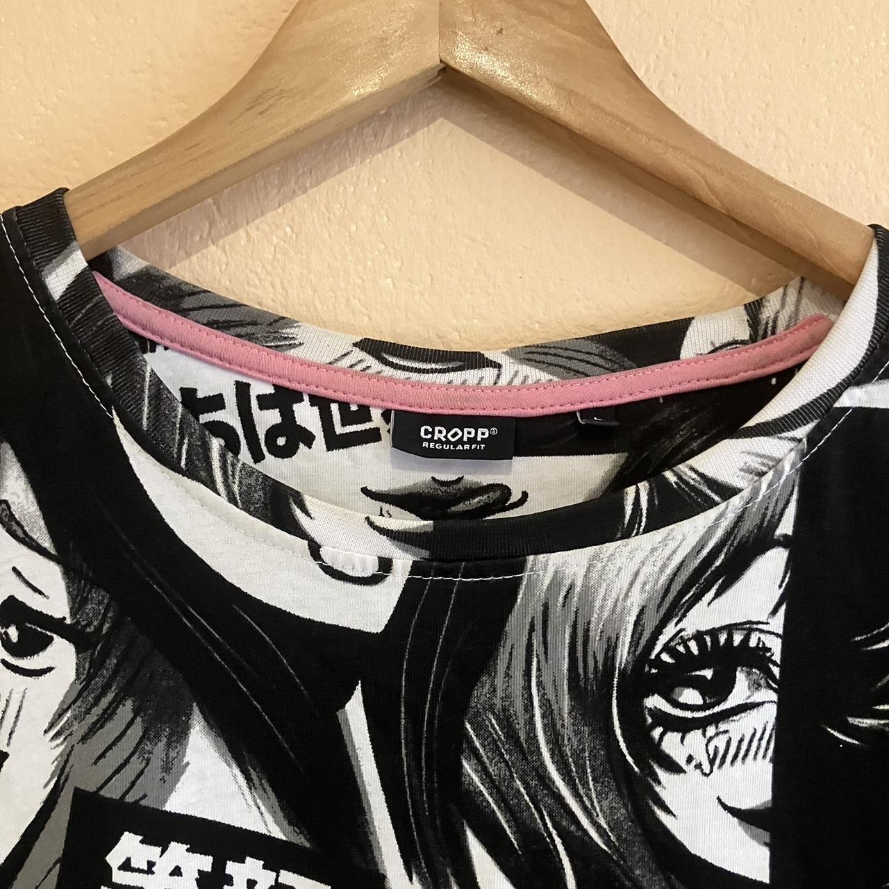 Cropp Womens Anime Duplex Print Oversized T Shirt... | Depop