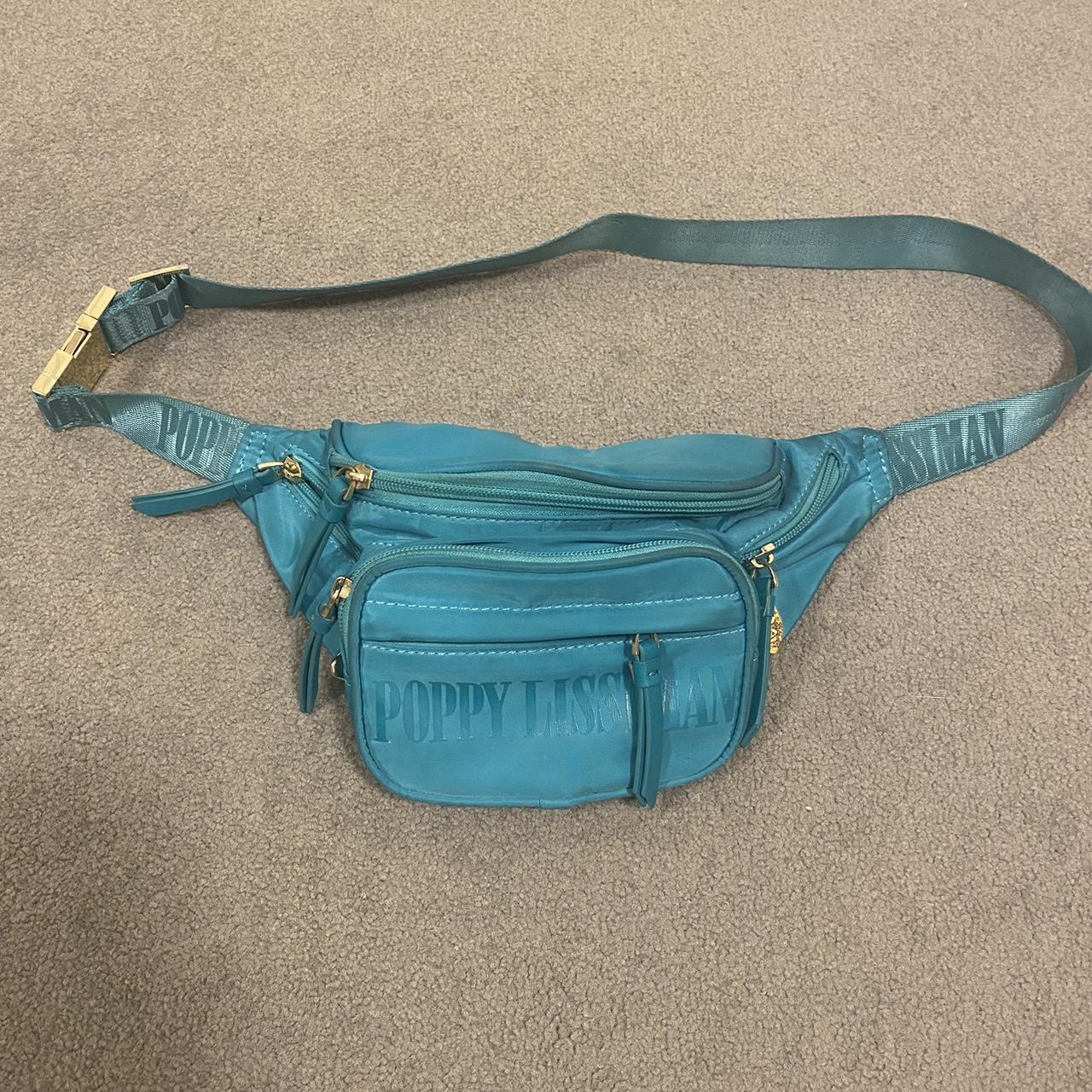 poppy lissiman teal bum bag send offers - nothing... - Depop