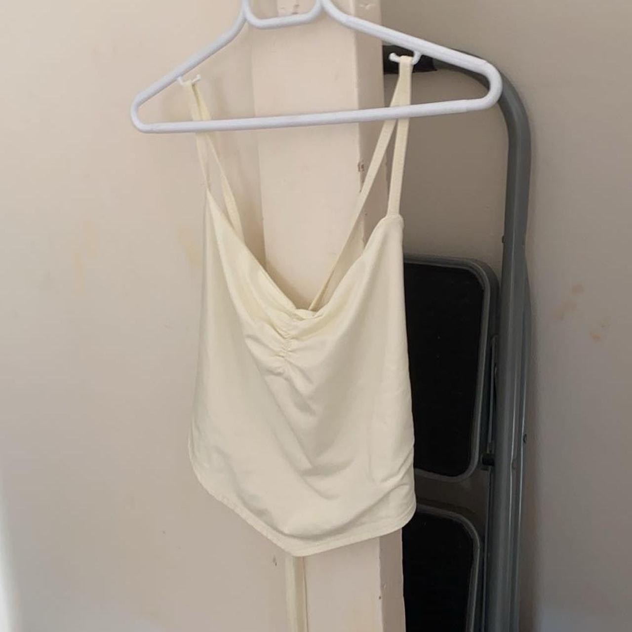 glassons white backless tie up top - Depop