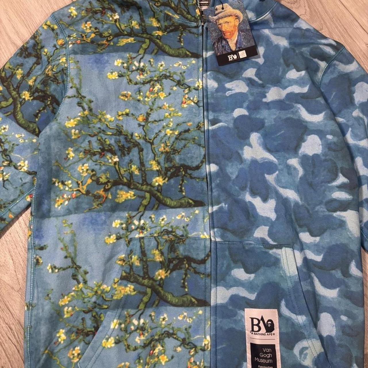 VINCENT VAN GOGH X BAPE HOODIE ZIP UP FLASH SALE🔥... | Depop