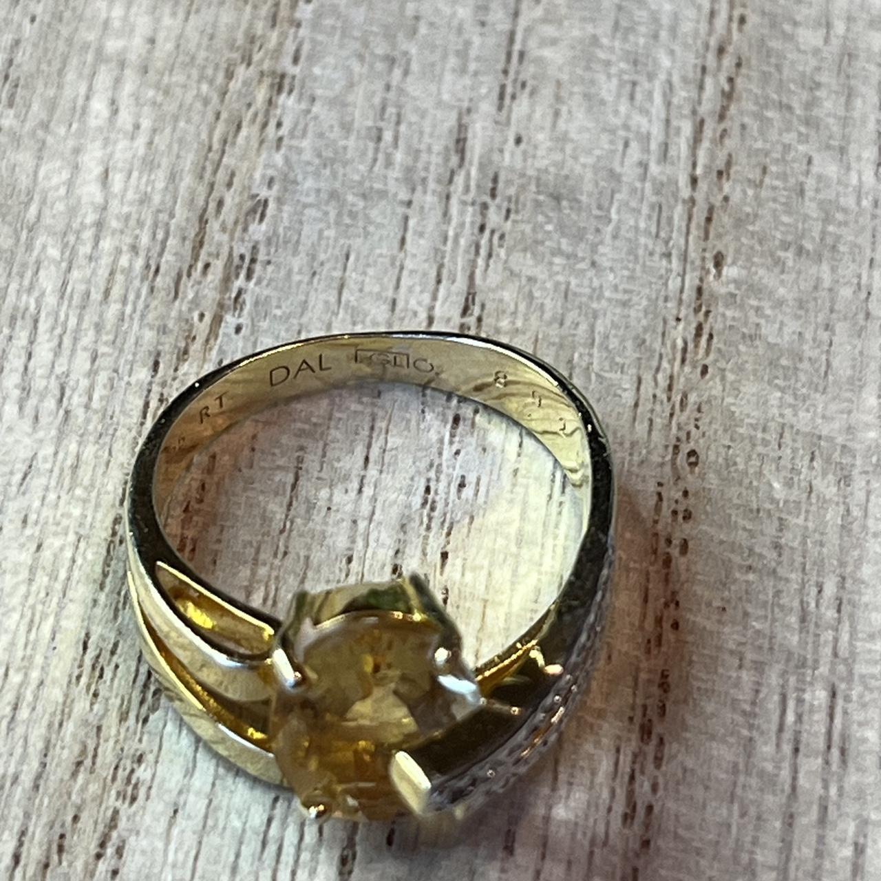 Size 6 3/4 DaliGlio genuine citrine ring with 925... | Depop