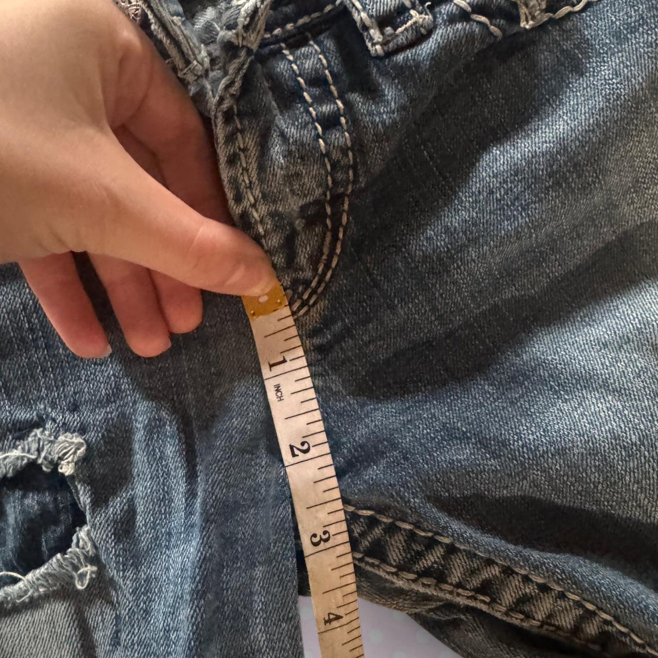 super cute bootcut y2k low rise silver jeans! waist... | Depop