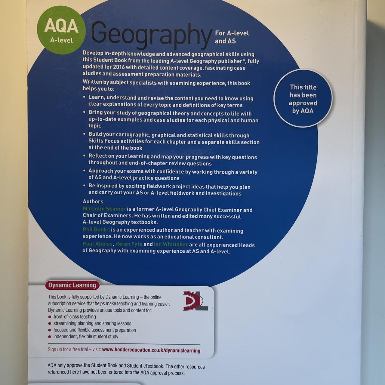 AQA A level Geography Fourth Edition Textbook Hodder... - Depop