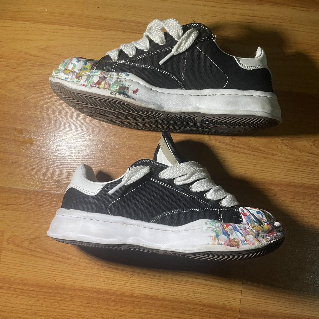 Black and white streetwear MMY trainers #streetwear | Depop