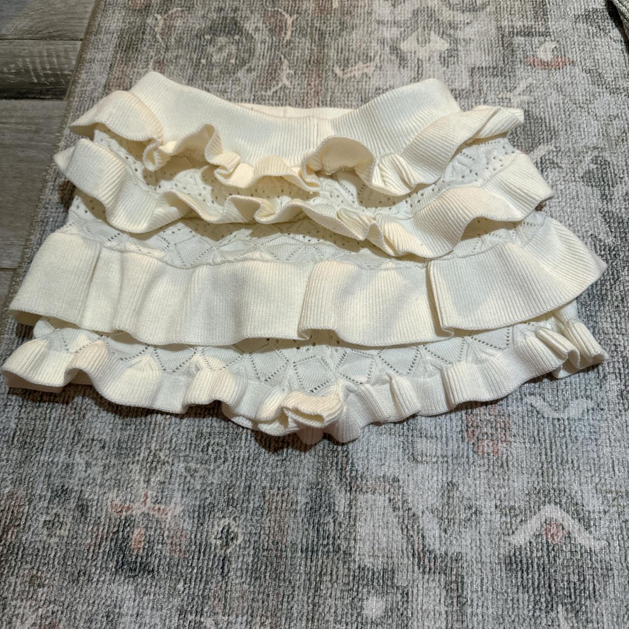 adorable lace ruffled shorts bought from a... - Depop