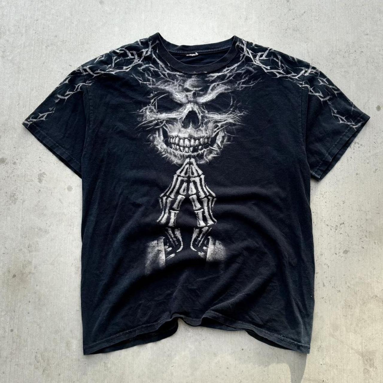 y2k emo grunge tribal skulls affliction style... | Depop