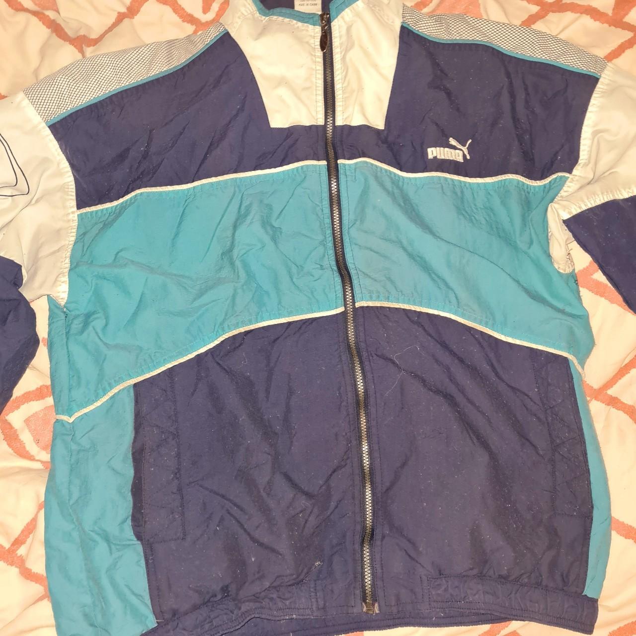 90s vintage puma shell jacket. Normal wear from a... - Depop