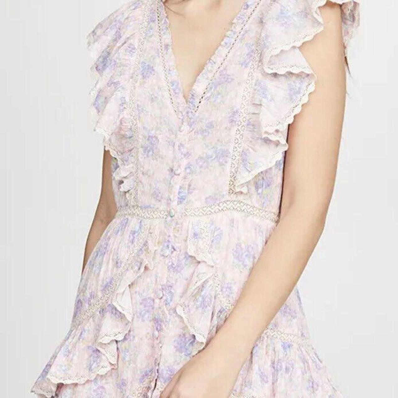 Love Shack Fancy Dress size small India Pink cotton... - Depop