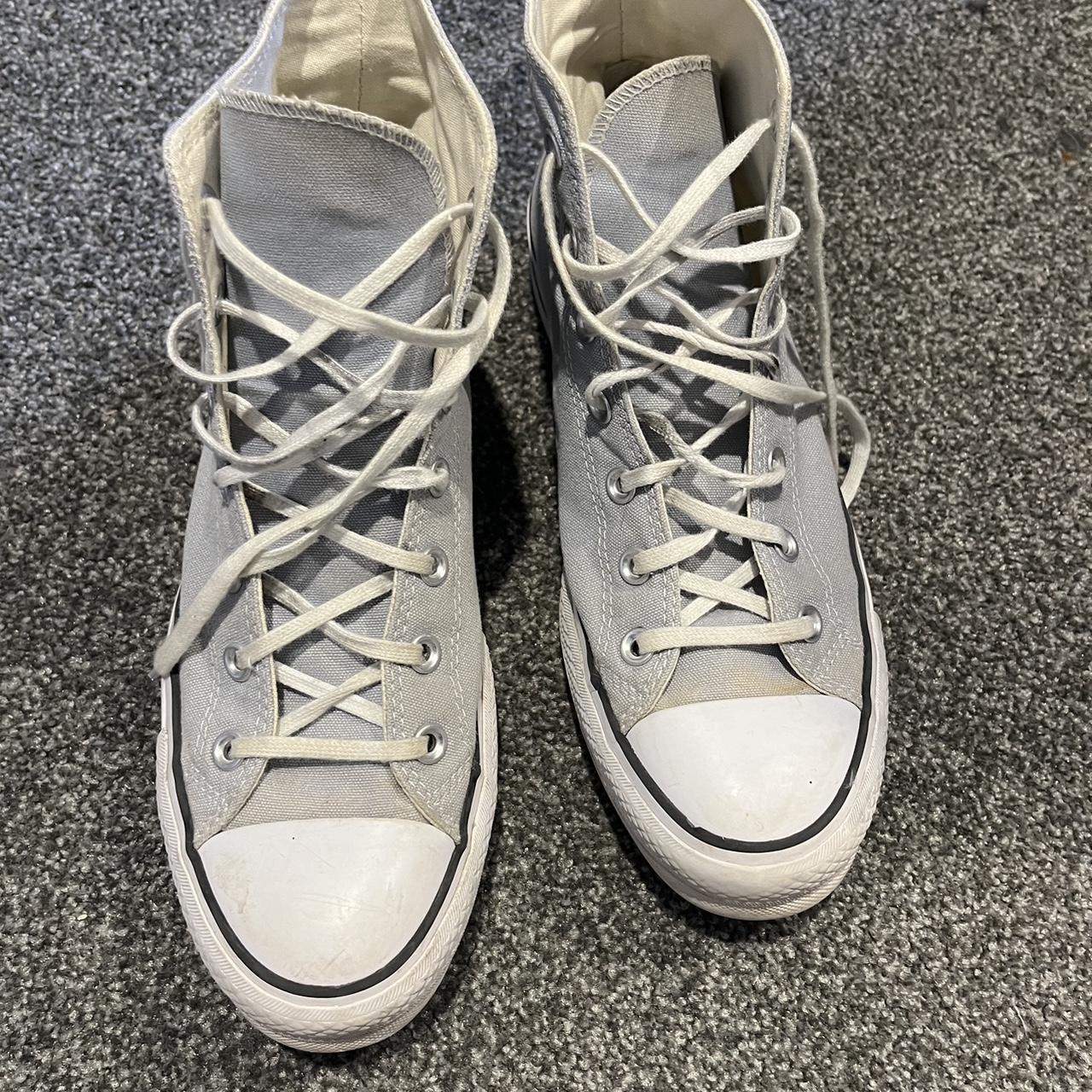 Grey platform converse shoes size uk8 #converse... - Depop