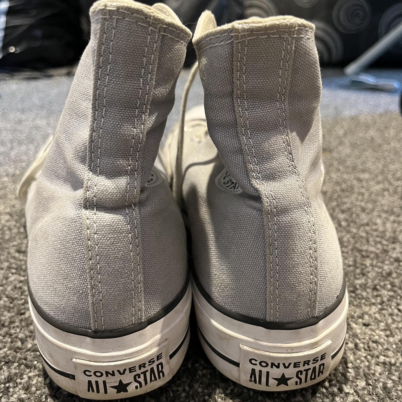 Grey platform converse shoes size uk8 #converse... - Depop