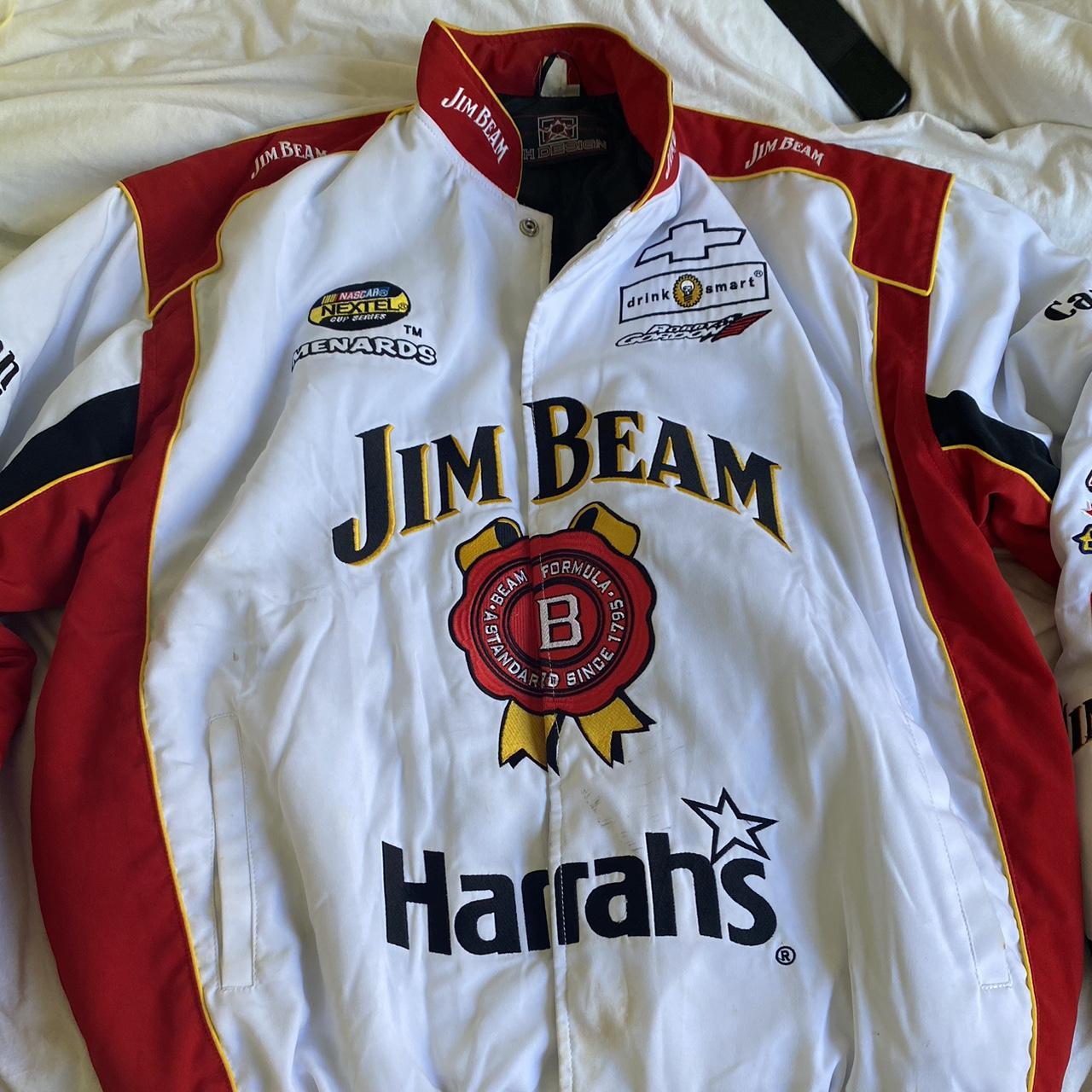 authentic nascar Jim Beam jacket - has a few marks... - Depop