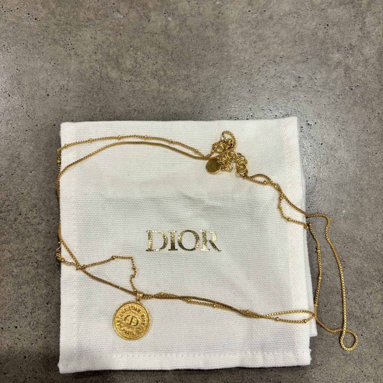 authentic dior jewellery beautiful gold plated... - Depop