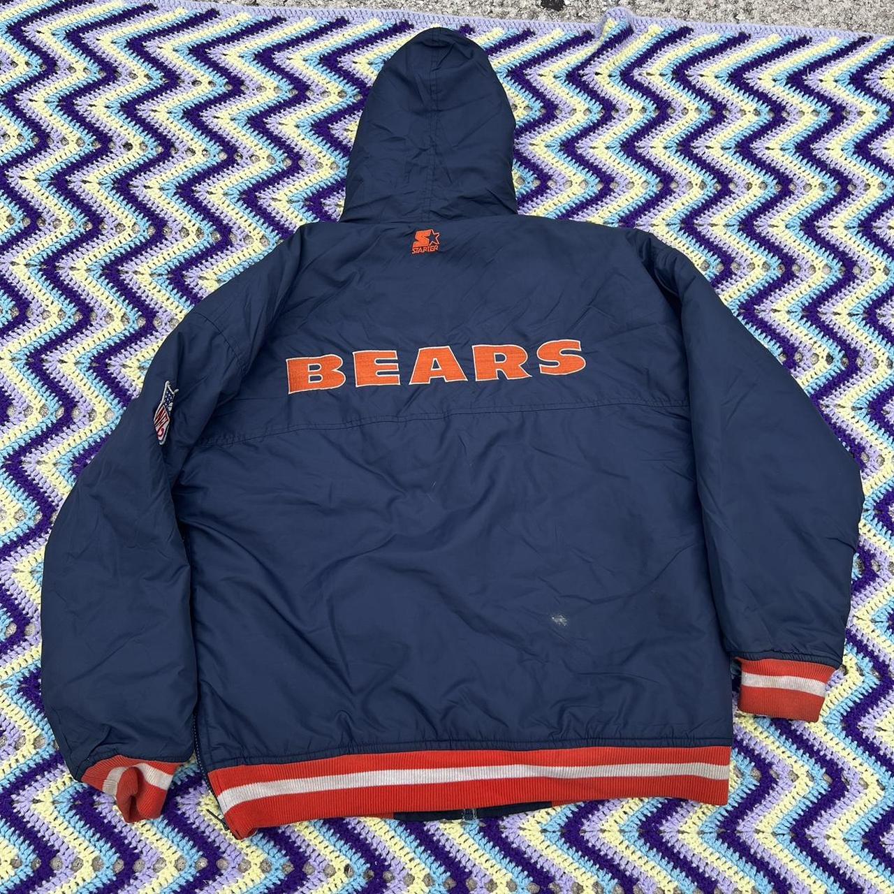 Vintage 90s Chicago Bears Starter Puffer Jacket L - Depop