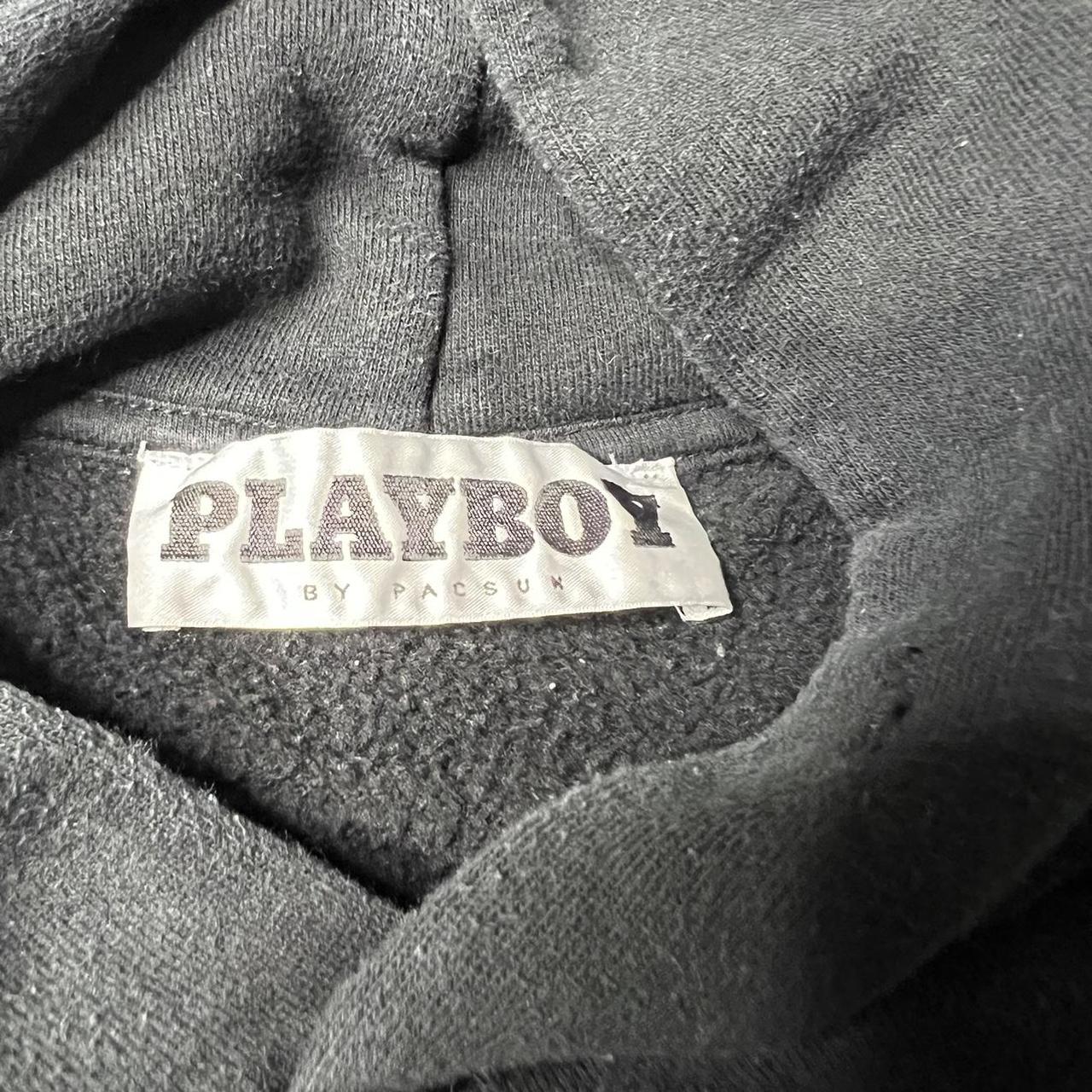 Playboy x Pacsun Drip Bunny Black Pullover Hoodie... - Depop