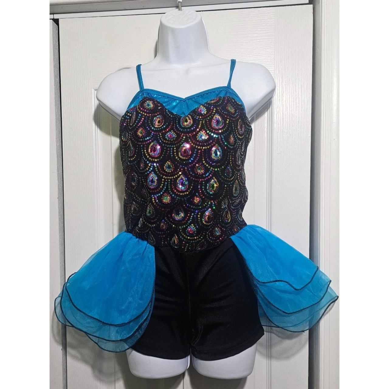 Adult Dance Costume Gallery Unitard Peacock Tutu... - Depop