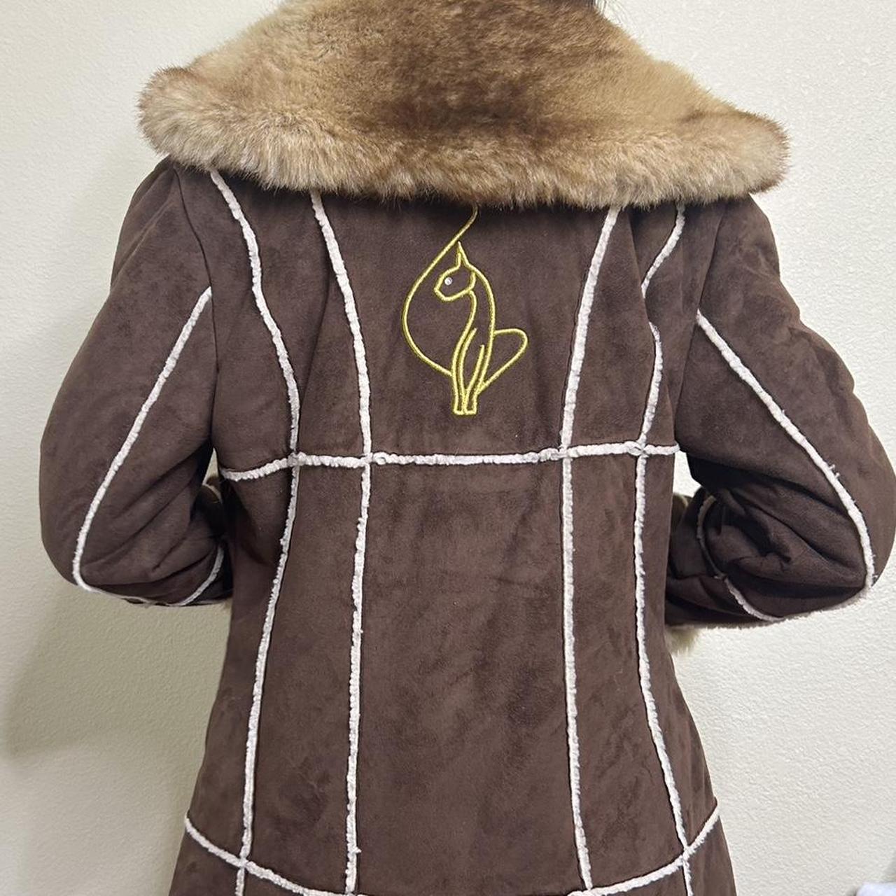 Baby Phat Girlz Fur Coat with with side pockets and... - Depop