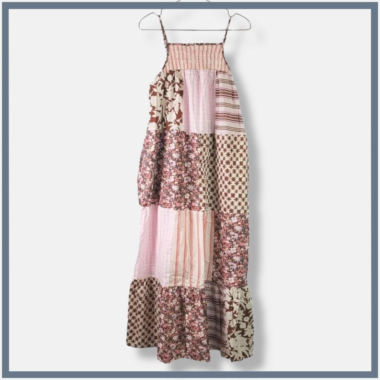 Universal Thread Women's Tiered Patchwork... - Depop