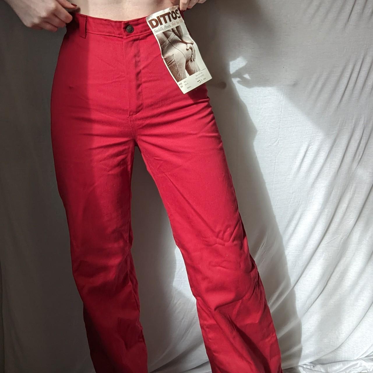 Rare 1970's Dittos Saddle Pants Size 27.5x31" Dead... - Depop