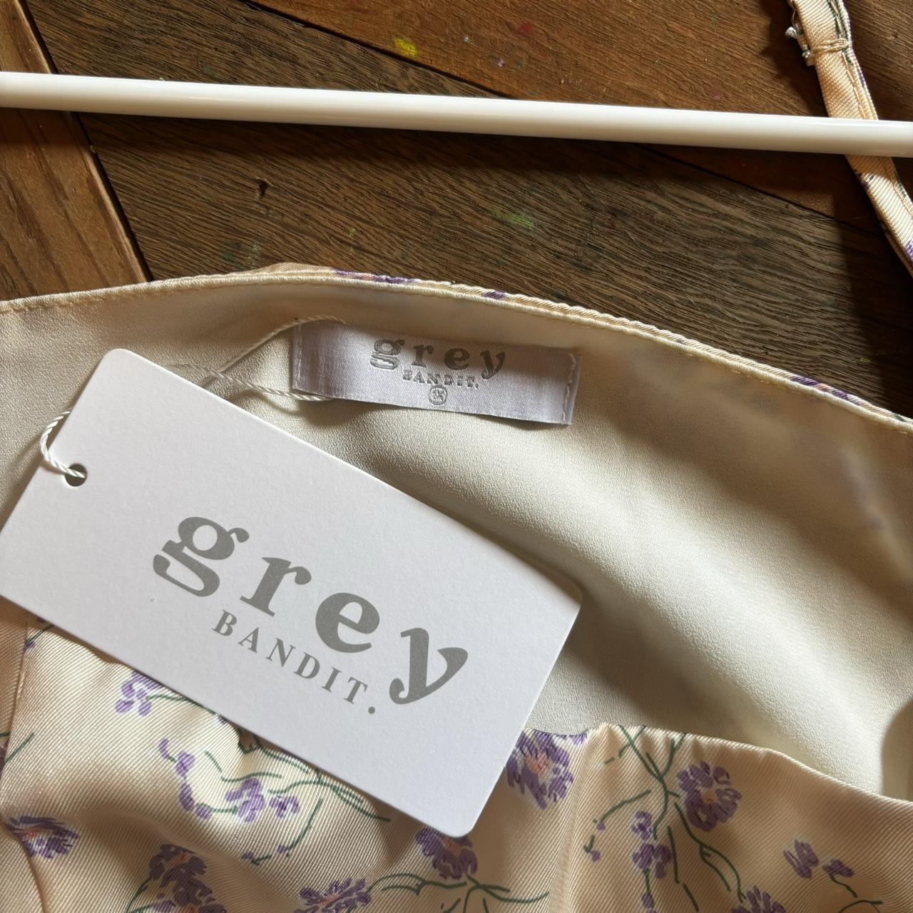 Grey Bandit satin floral dress (runs... - Depop