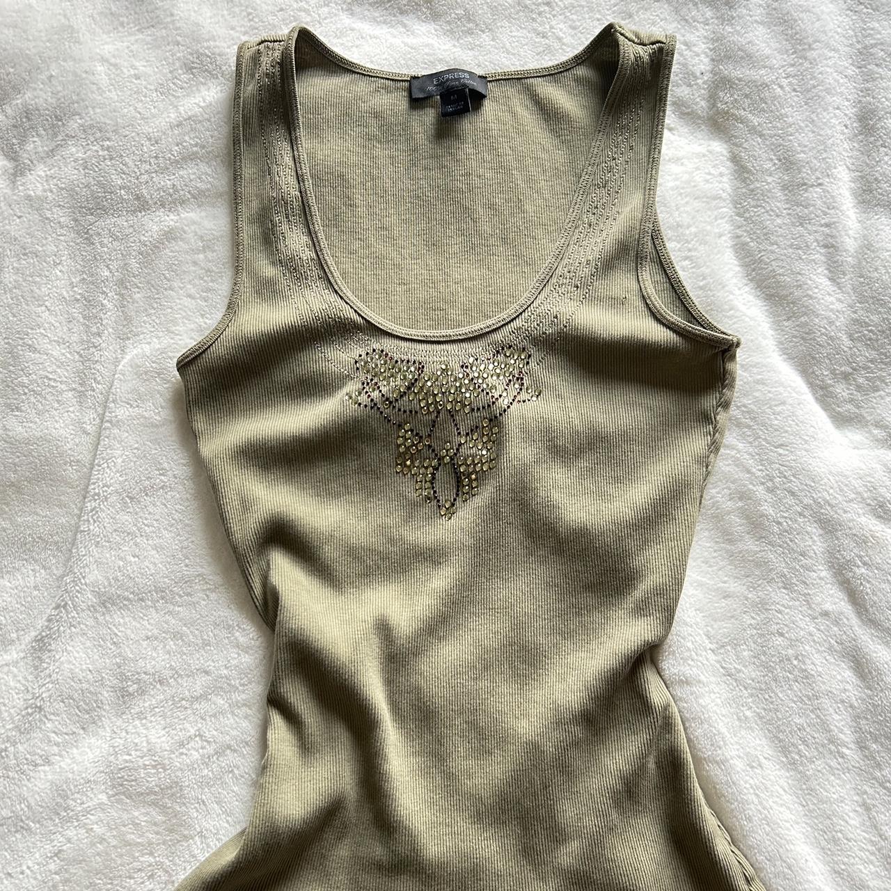 Rhinestone Tank *all rhinestones in tact - Depop