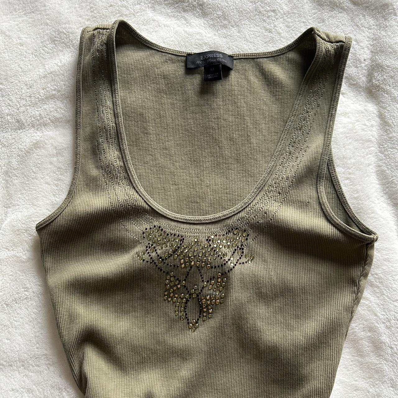 Rhinestone Tank *all rhinestones in tact - Depop