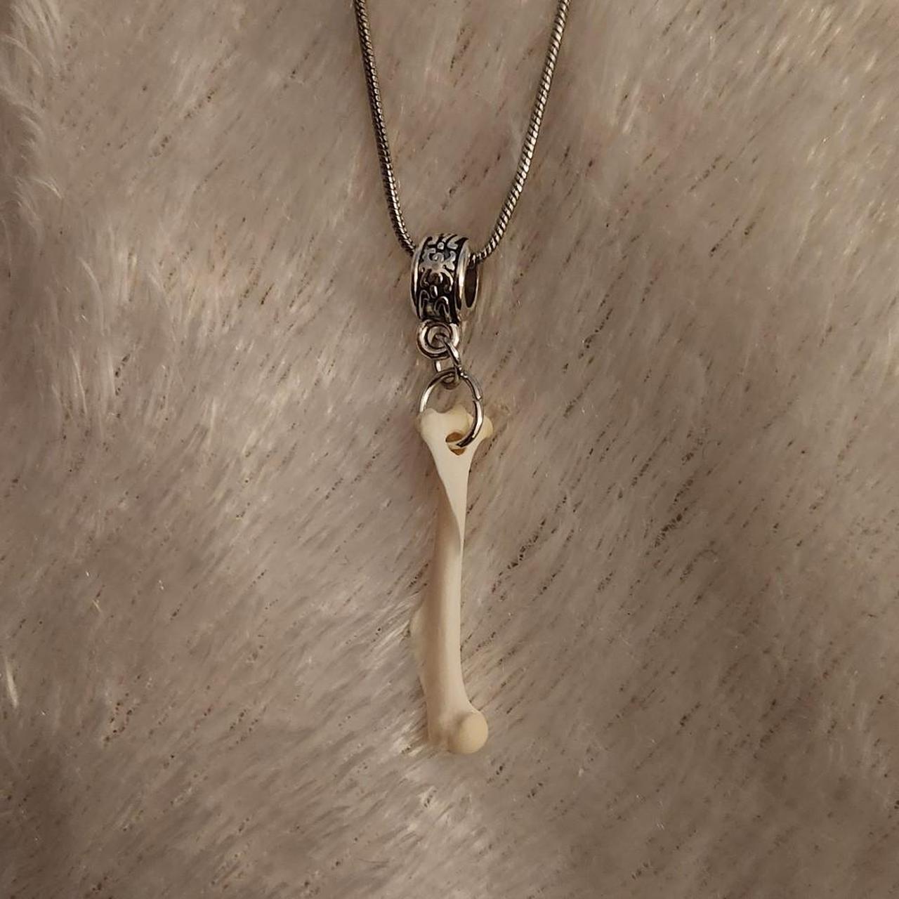 Handmade Red Squirrel Humerus Bone Necklace... - Depop