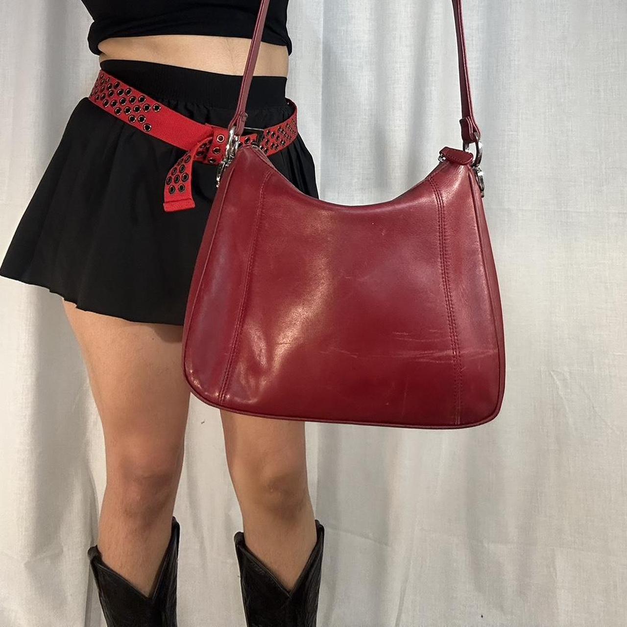 Vintage red leather purse Good condition nice... - Depop