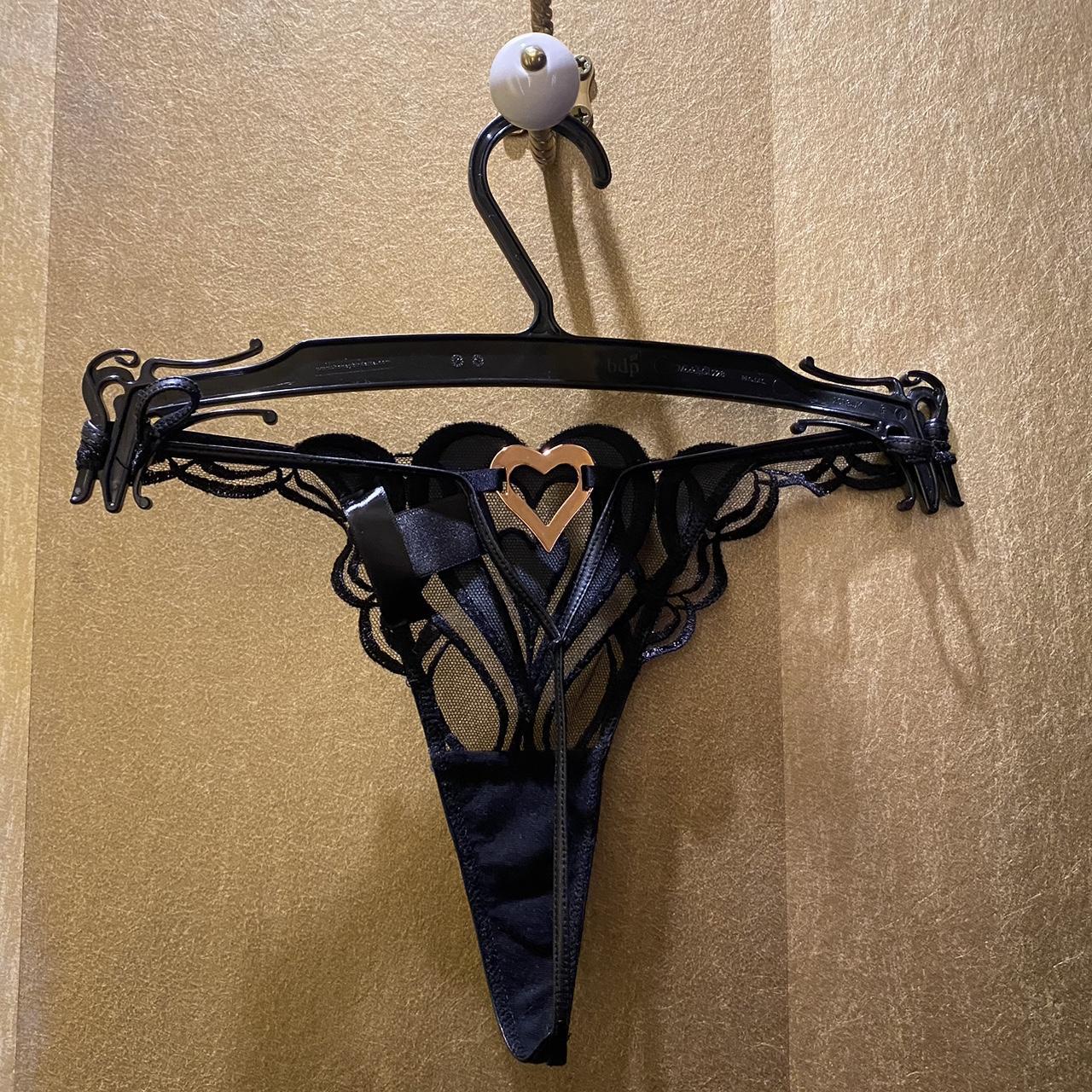 Honey Birdette Black Heart 3 Piece Set Bra Depop