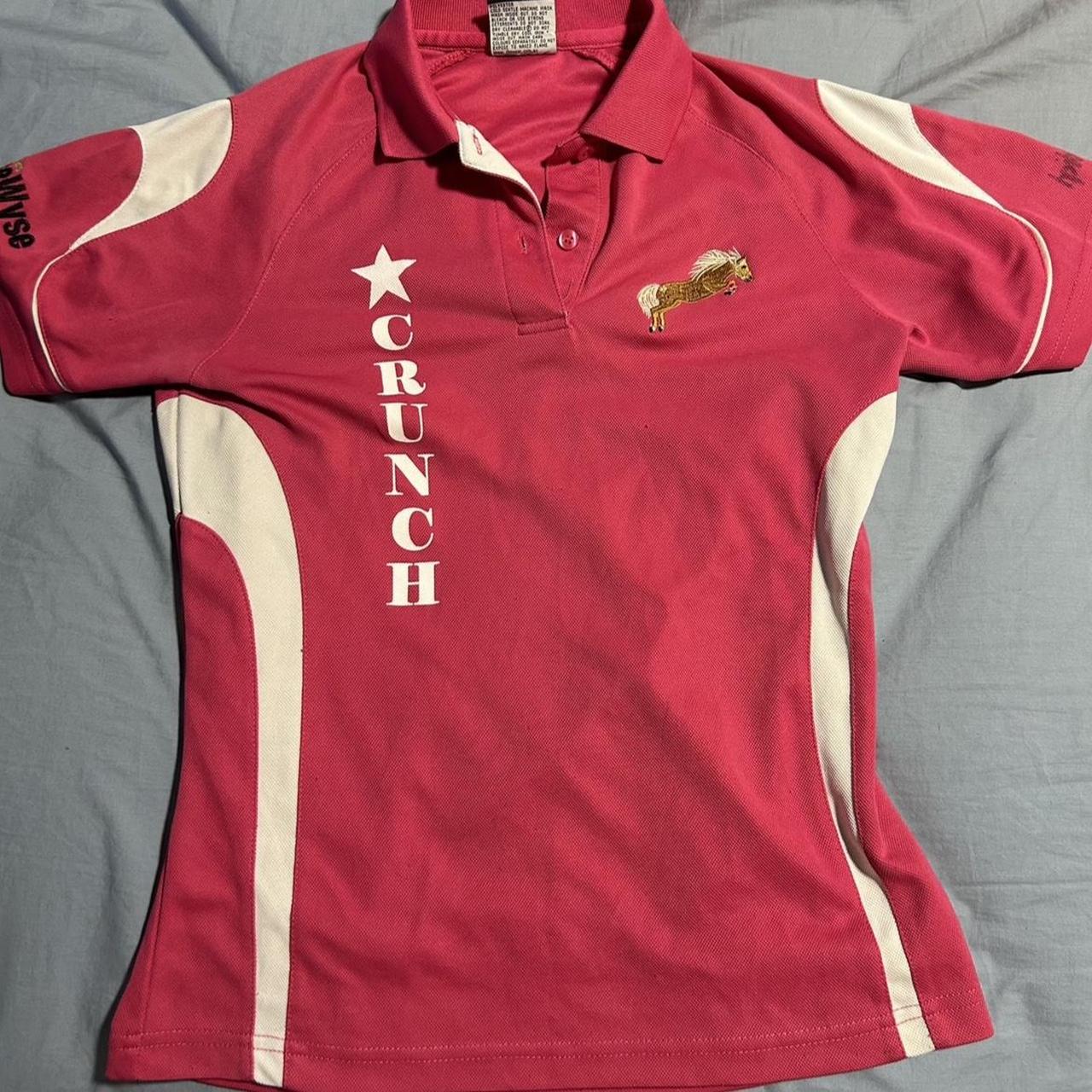 Horse wyse Crunch top Signature on sleeve Size 8 - Depop