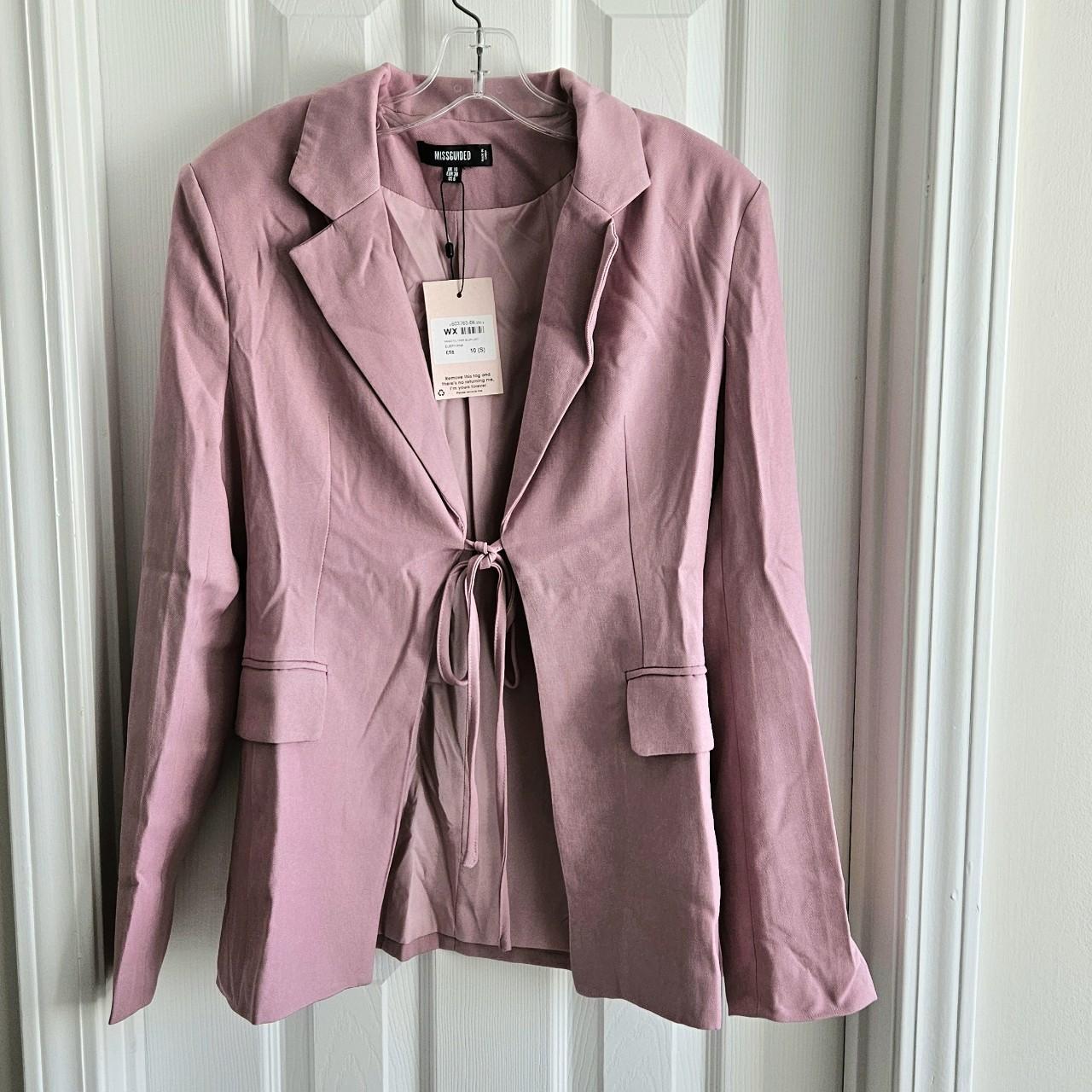 Missguided Pink Blazer Size 6 Small Missguided dusty... | Depop