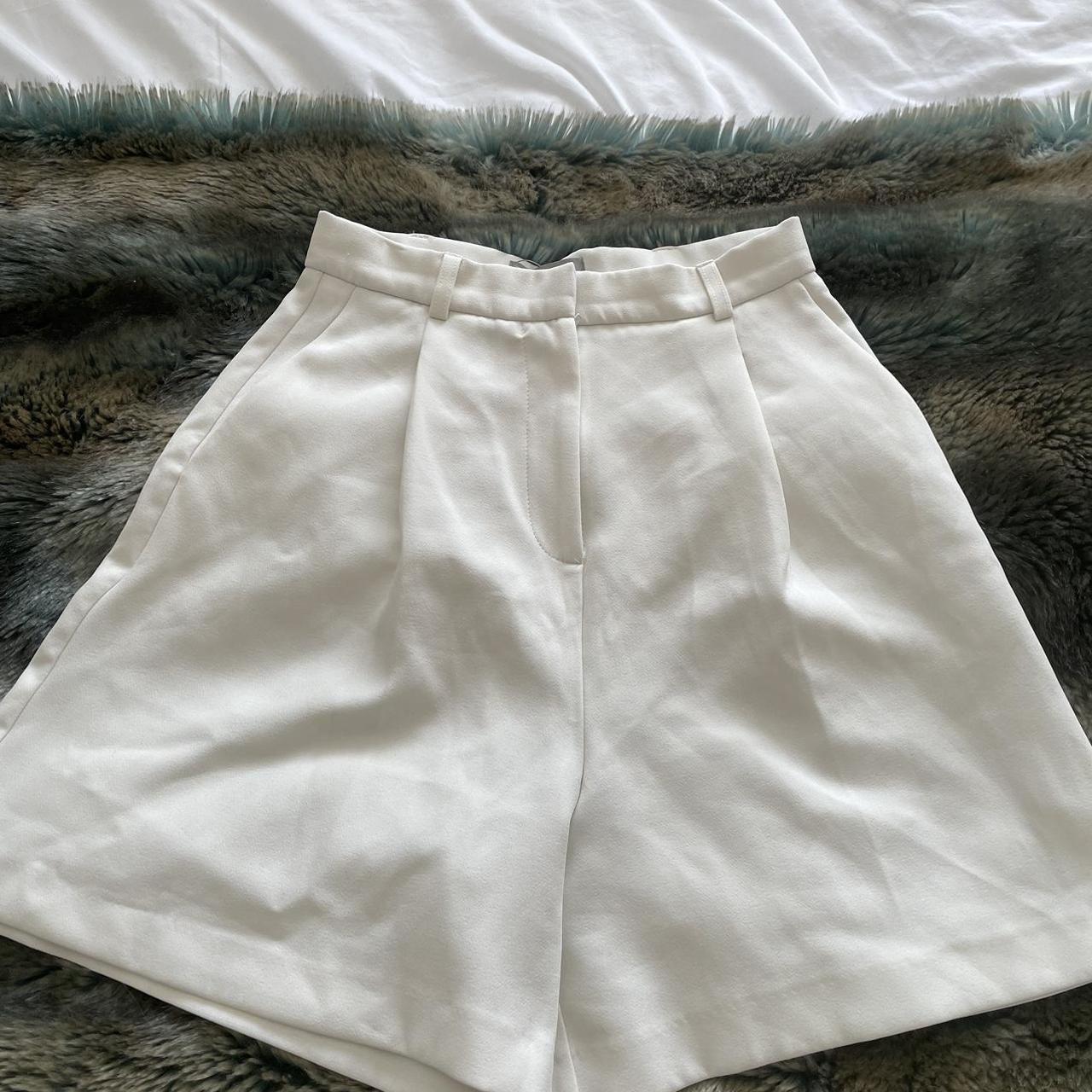 Asos white tailored shorts size 4 but would fit a 6,... - Depop