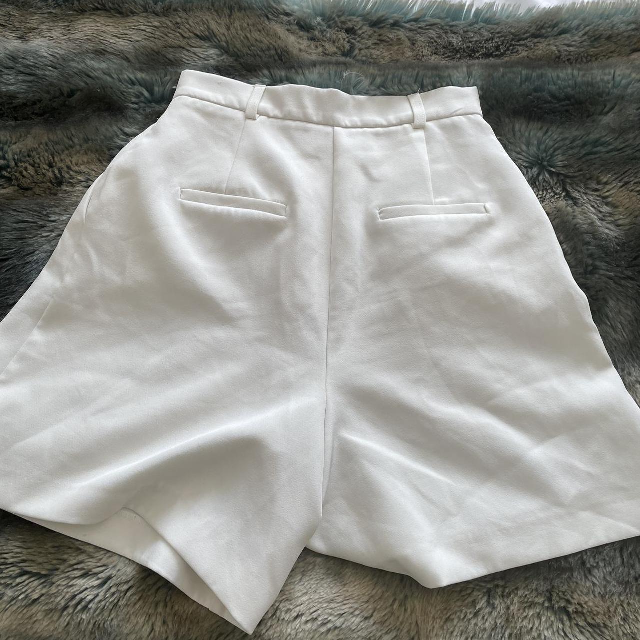 Asos white tailored shorts size 4 but would fit a 6,... - Depop