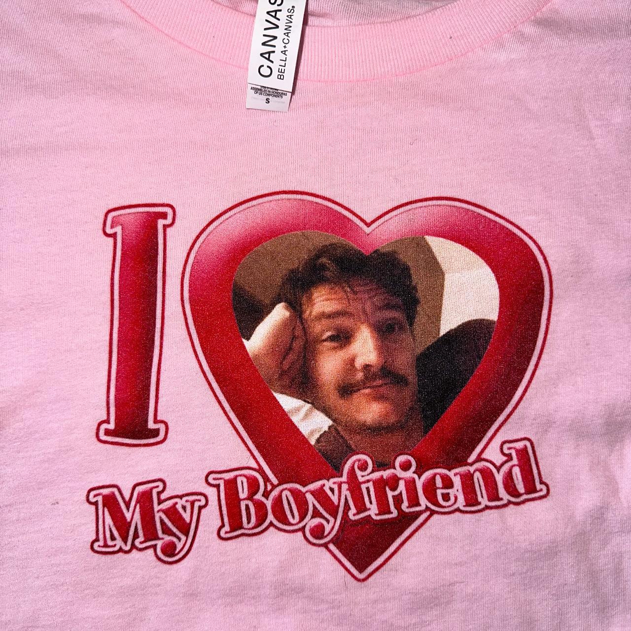 PEDRO PASCAL "I HEART MY BOYFRIEND" CROP TOP SIZE S... - Depop