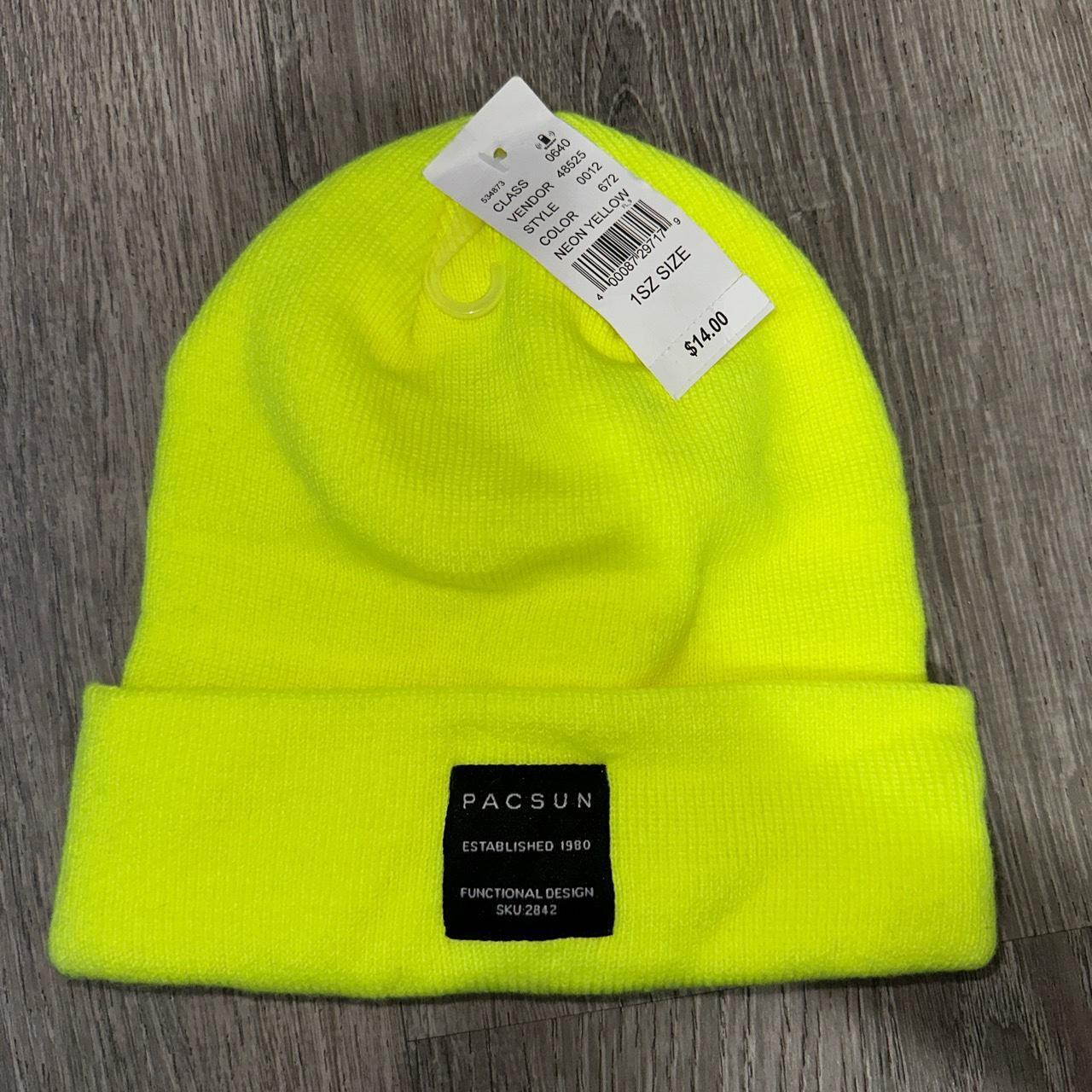 Pacsun Neon Beanie - Depop
