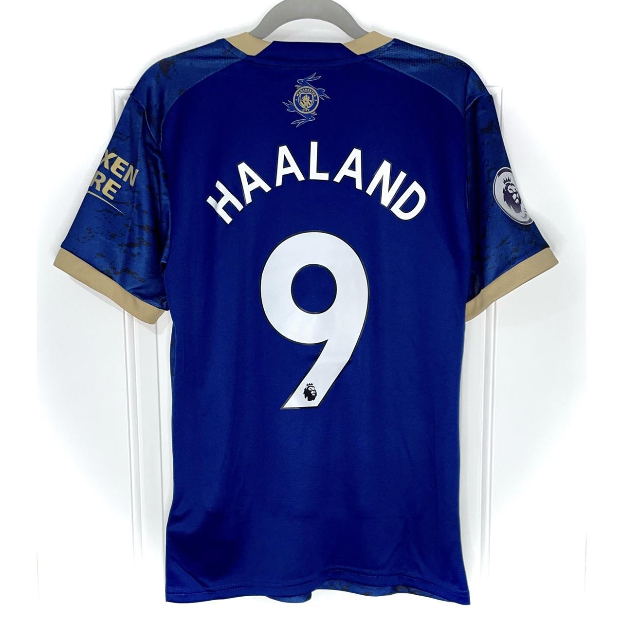 Puma Men's Blue and Gold T-shirt | Depop