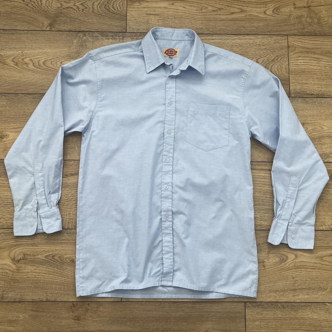 Vintage Dickies Light Blue Casual Shirt Size Tag 🏷 Depop