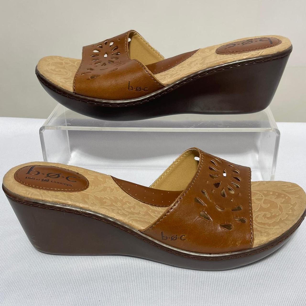 BOC Born Concept Wedge Sandals Women's 7 Brown... - Depop