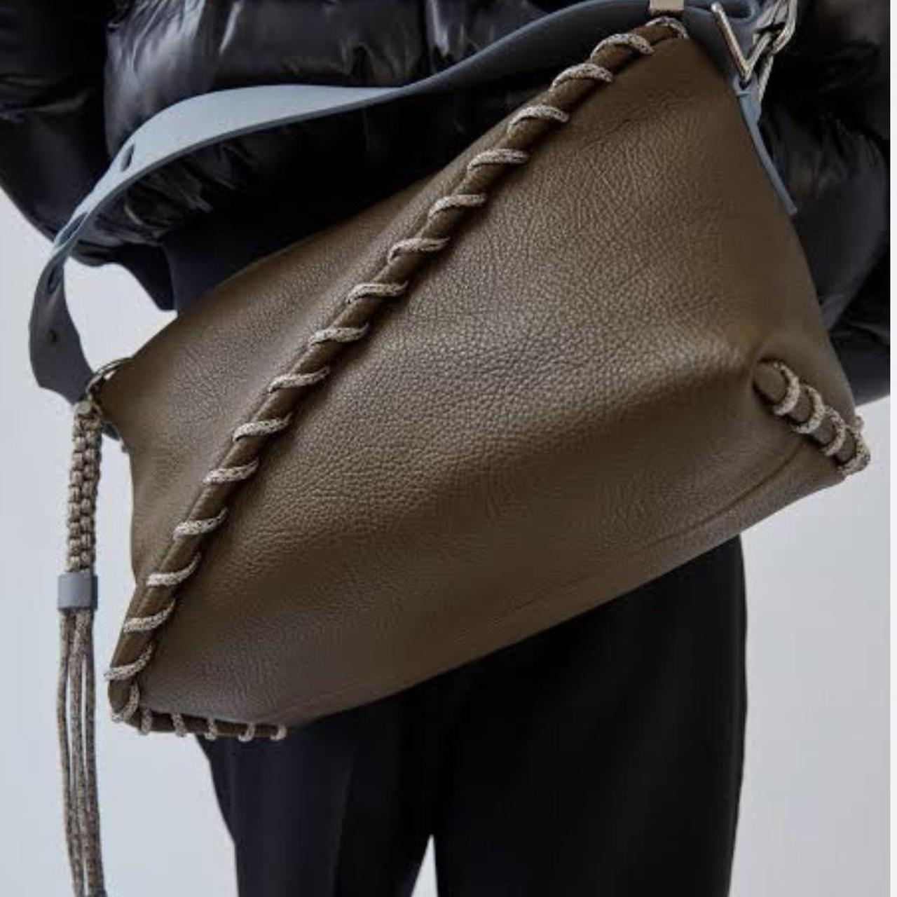 Rare Acne Studios Rope Messenger bag. Brown/khaki... - Depop