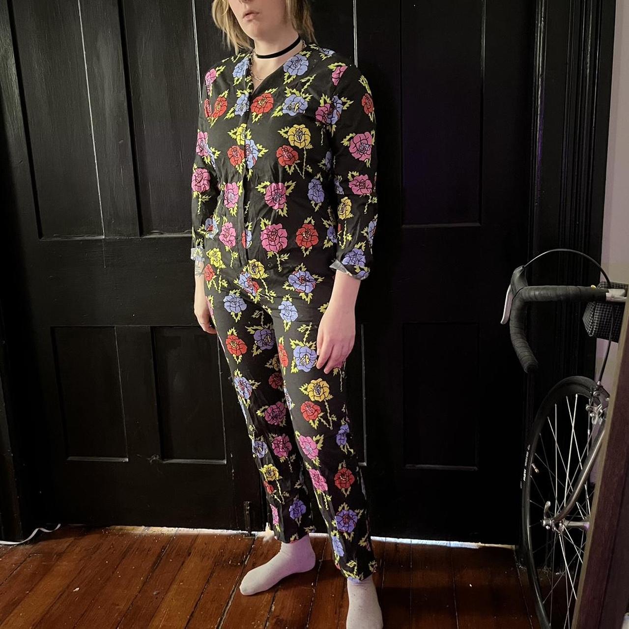 Nooworks Rose Print Jumpsuit Gentle Thrills collab.... - Depop