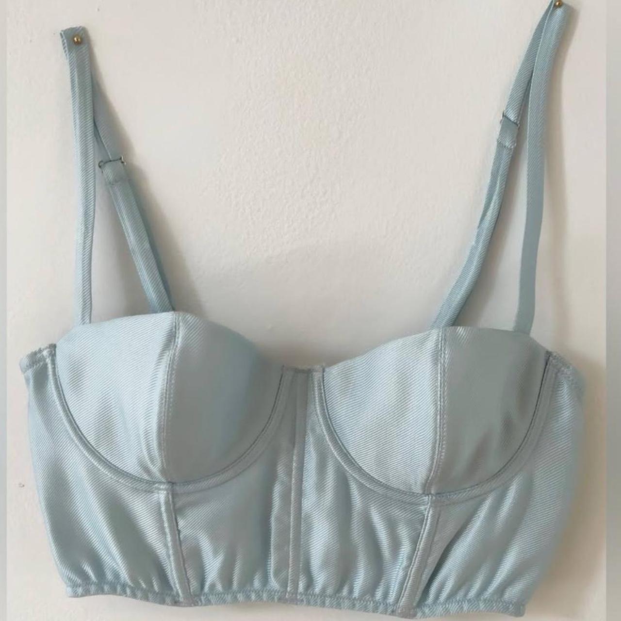 Fleur du mal light blue corset top Worn once - Depop