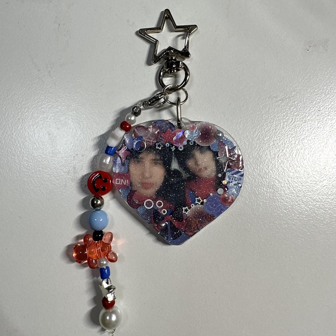 Johnnie & Jake keychain w/ charm ☆handmade... - Depop