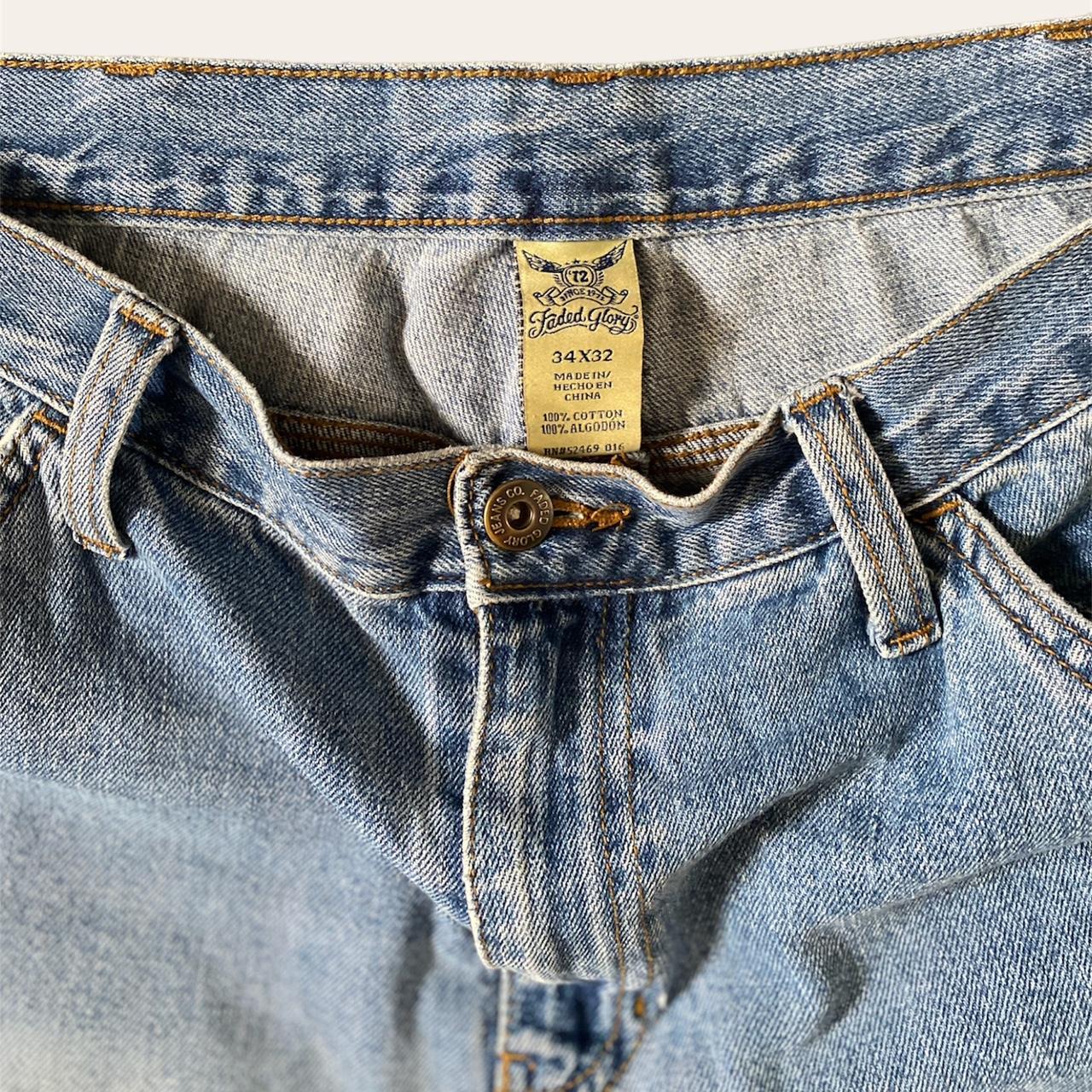 vintage faded glory men’s jeans size 34x32 with a... - Depop