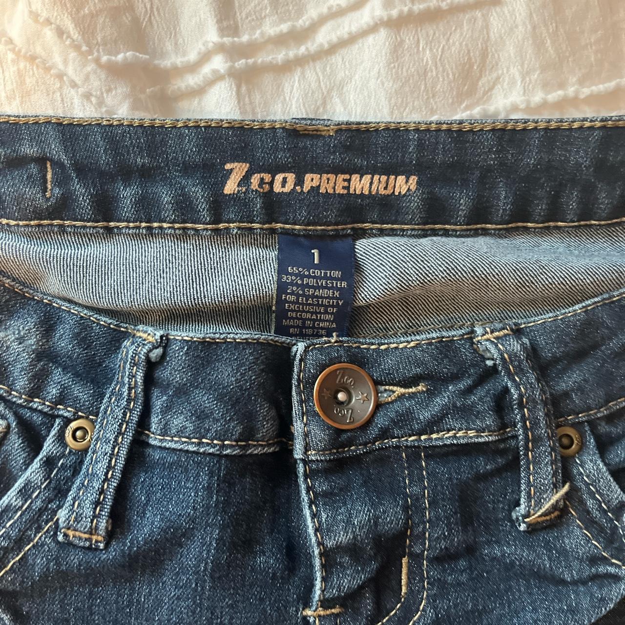 vintage super cute bootcut low rise jeans size:... - Depop
