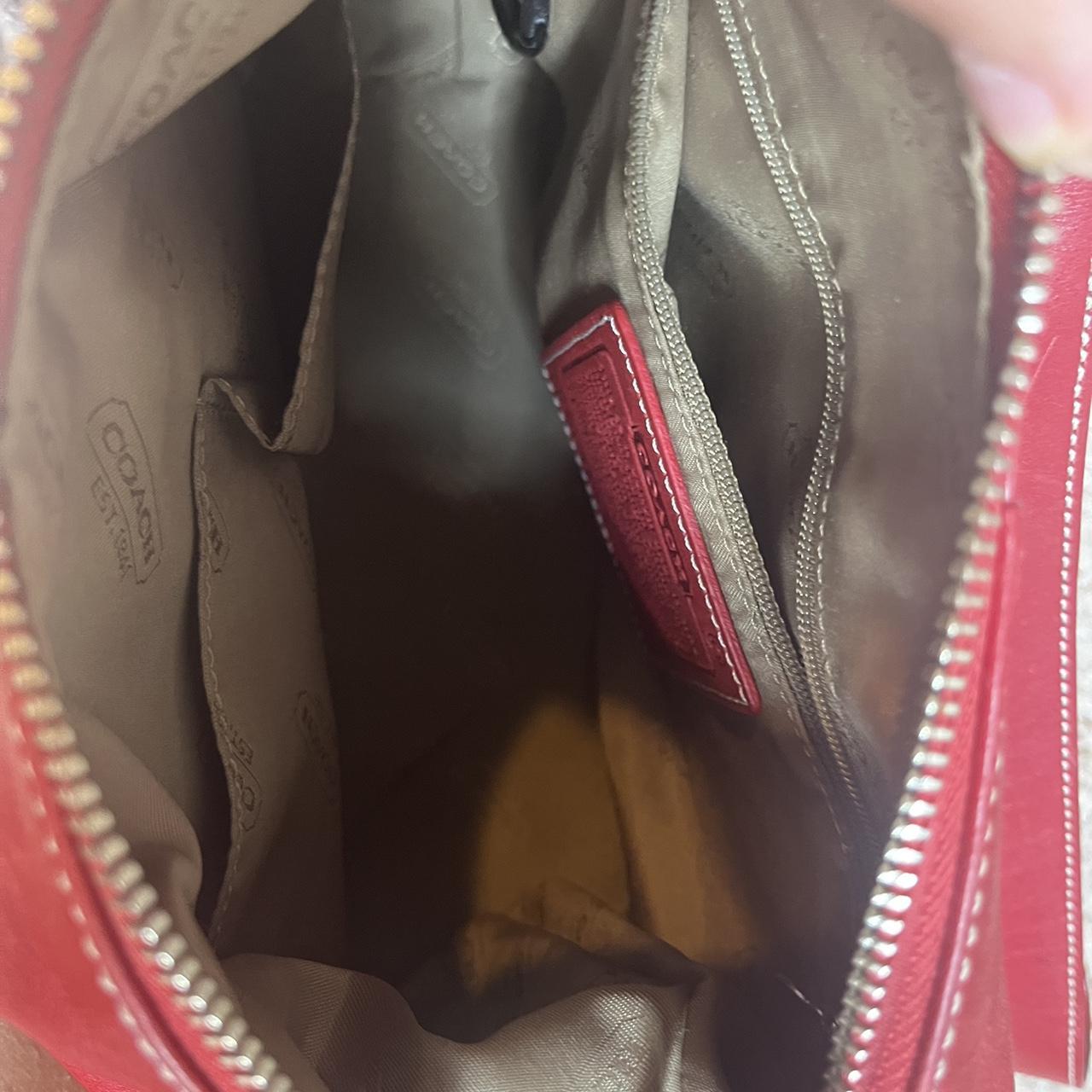 Red Coach purse, vintage leather. Used, in good... - Depop