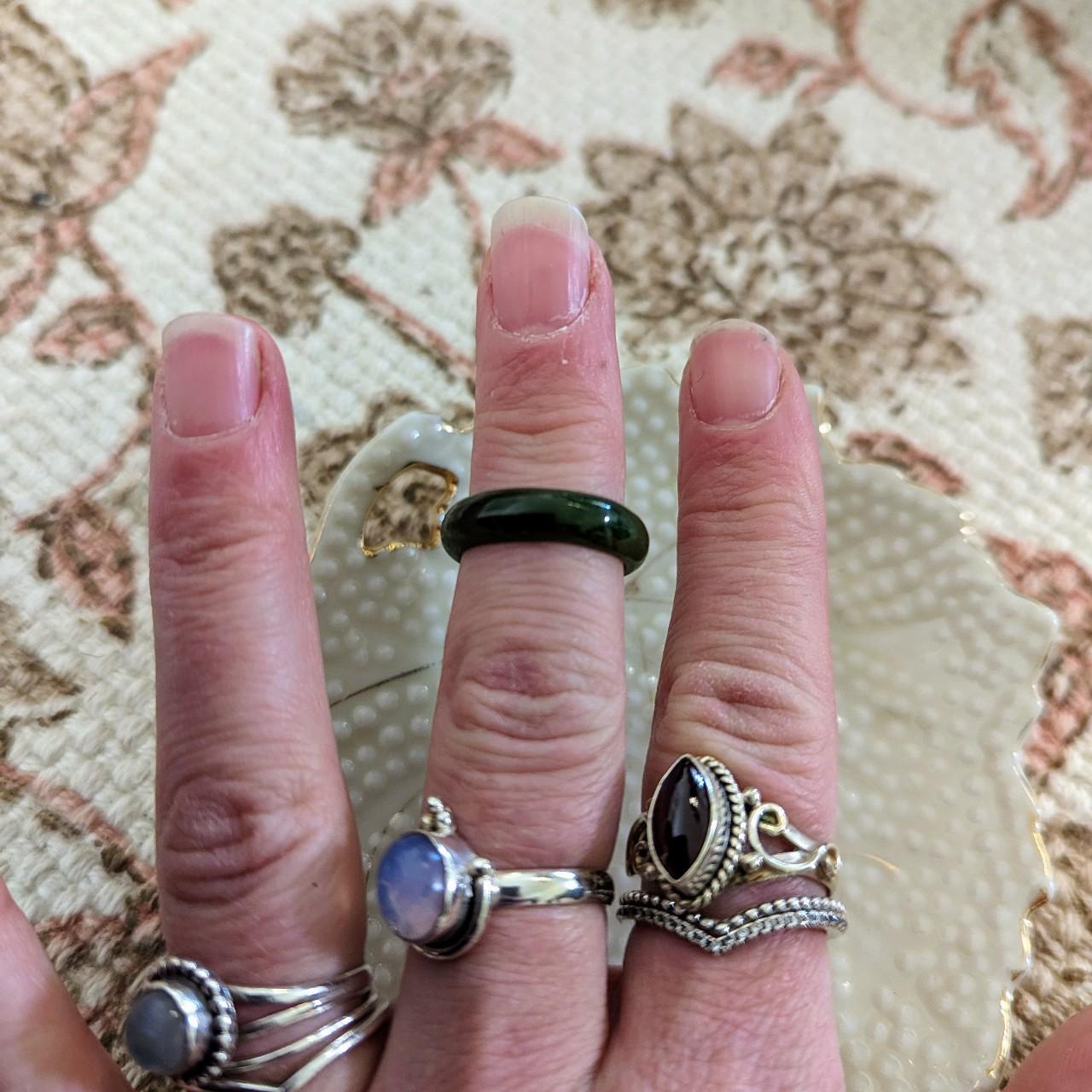 Simple Jade ring..small size - possibly equivalent... - Depop