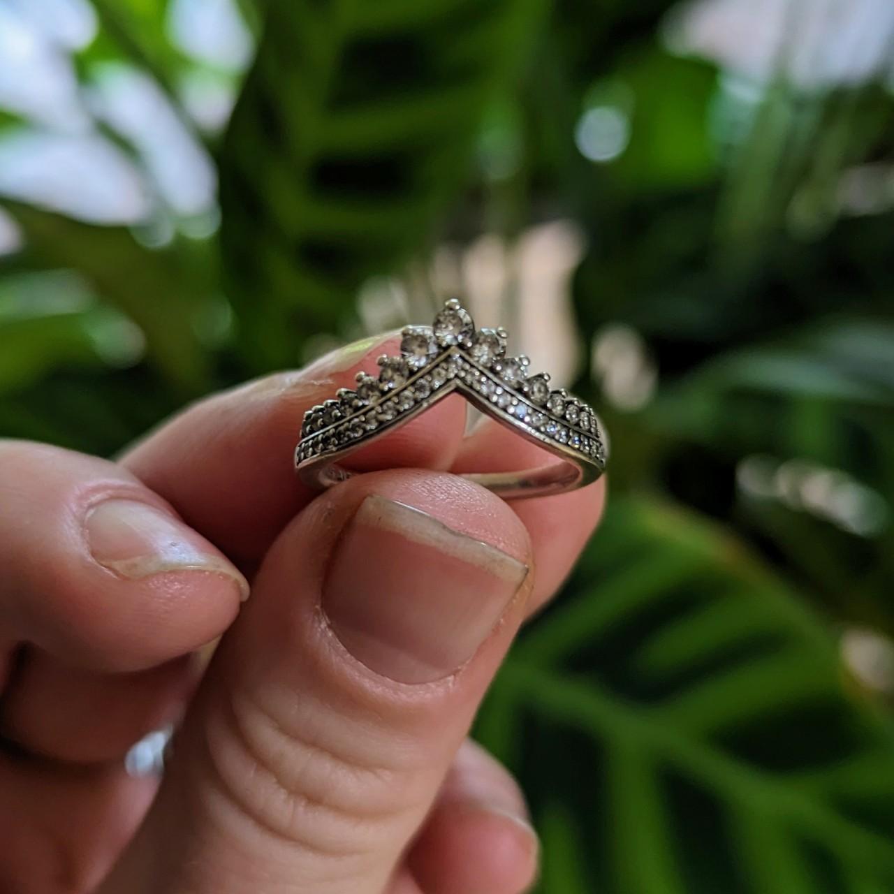 Pandora 'Princess Wishbone Ring' Size 54 RRP... - Depop