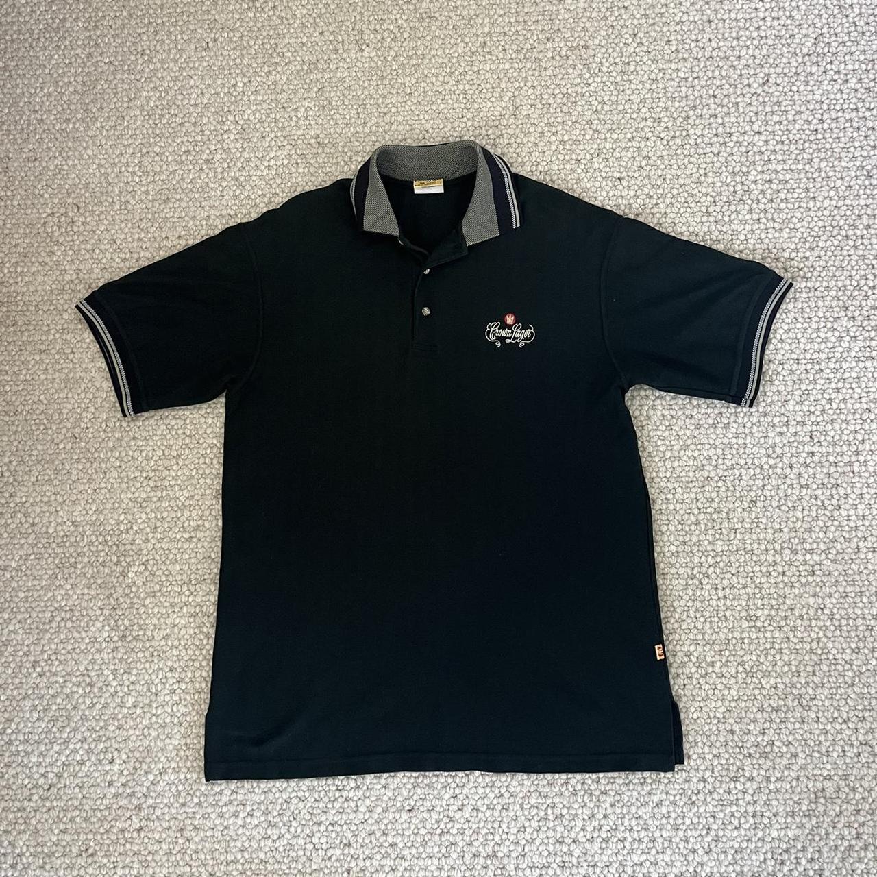 Vintage Y2K Crown Lager Polo Nice detailing and... - Depop