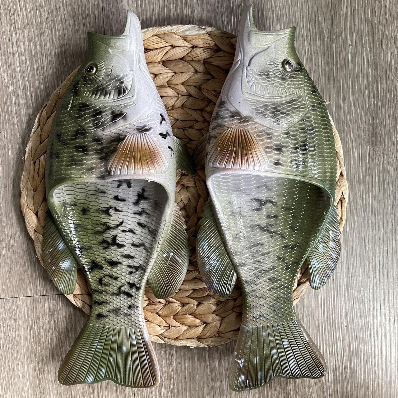 Rivers Edge Trout Fish Sandals Men's L 11-12 Slipon... - Depop