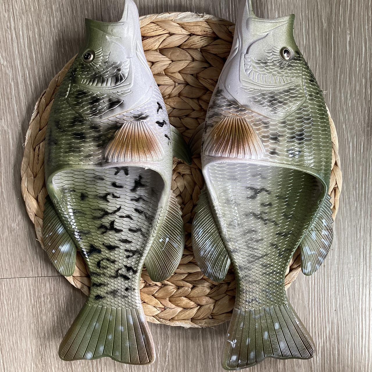 Rivers Edge Trout Fish Sandals Men's L 11-12 Slipon... - Depop